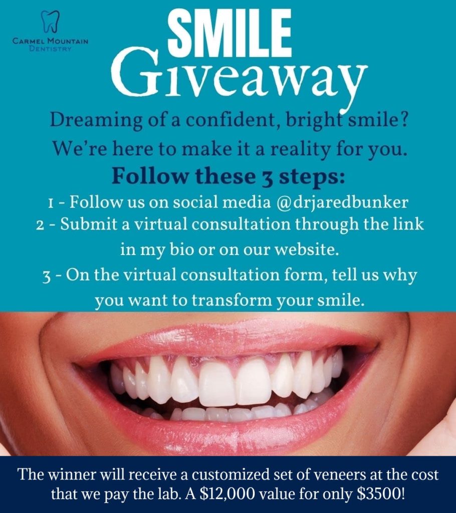 Smile Giveaway in San Diego, CA | Carmel Mountain Dentistry